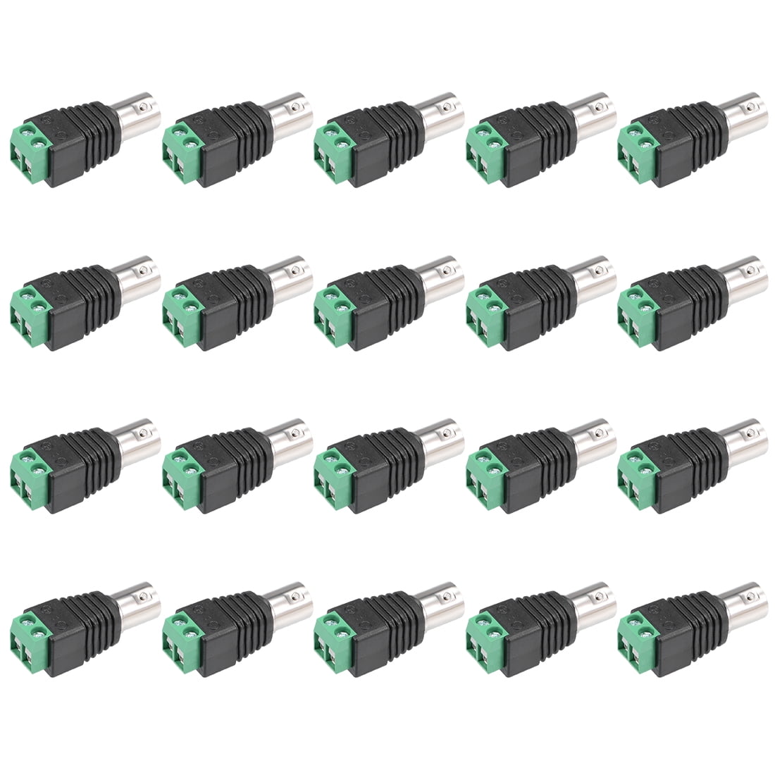 20Pcs Cat5 to Coaxial Camera CCTV BNC Female Connector Screw Terminal ...