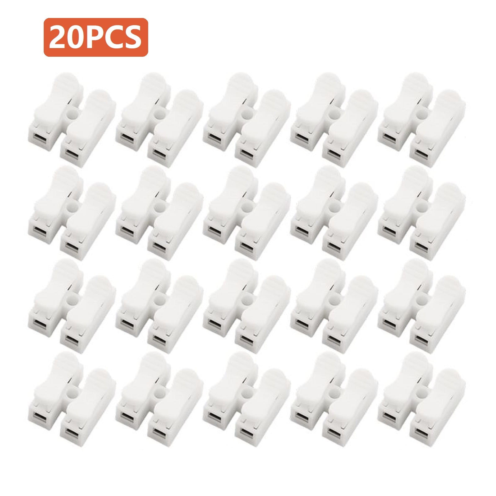 20Pcs Ch-2 Quick Connect Terminal 220V 10A Wire Branching And Parallel ...