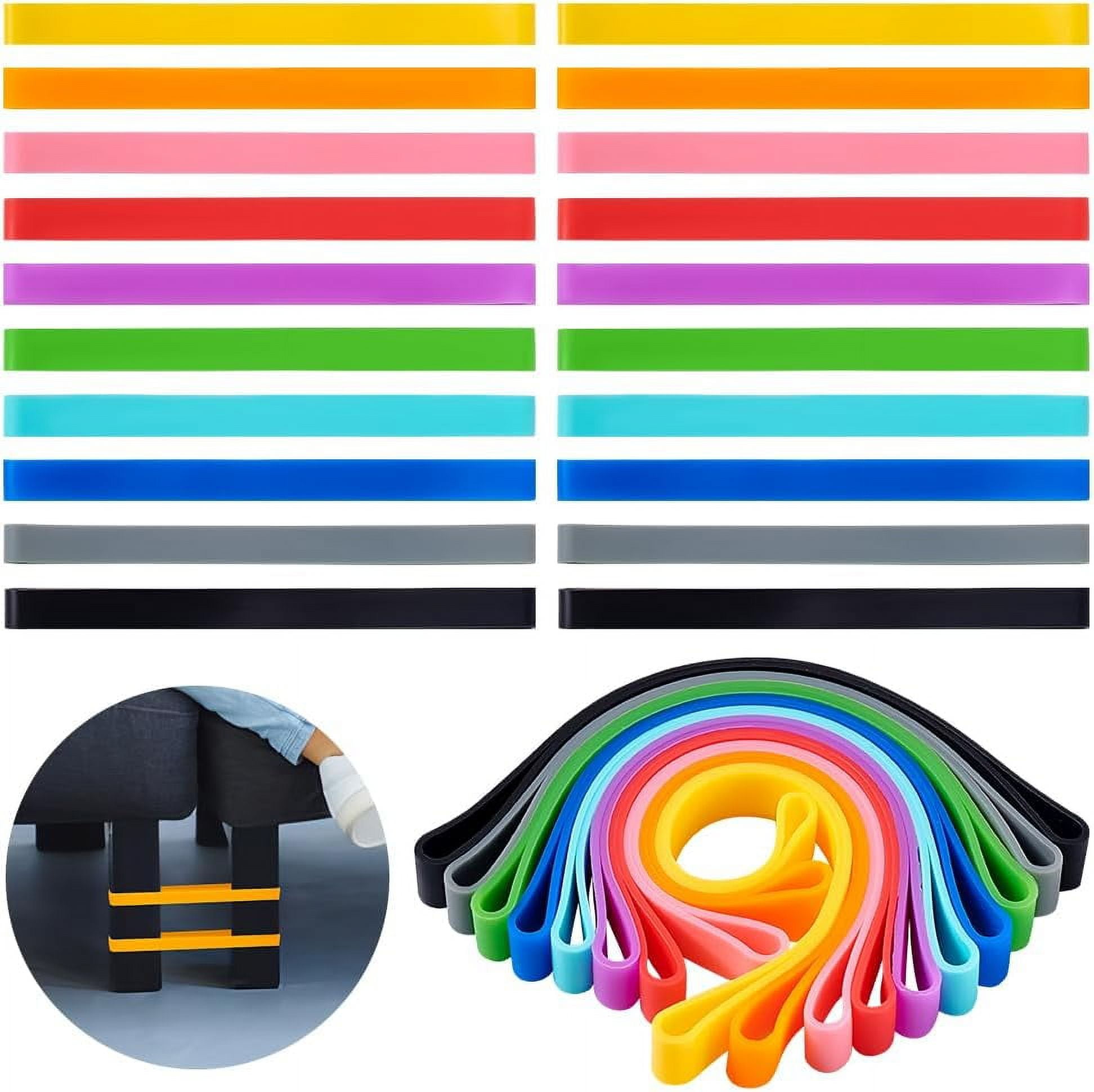 20Pcs Chair Bands for People with Fidgety Feet 10 Colors Stretch ...