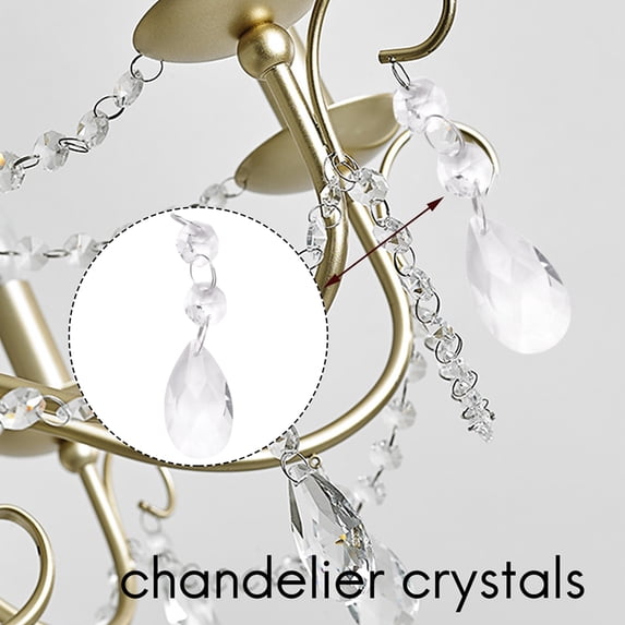 20Pcs Chandelier Crystals,Clear Teardrop Crystal Chandelier Pendants ...
