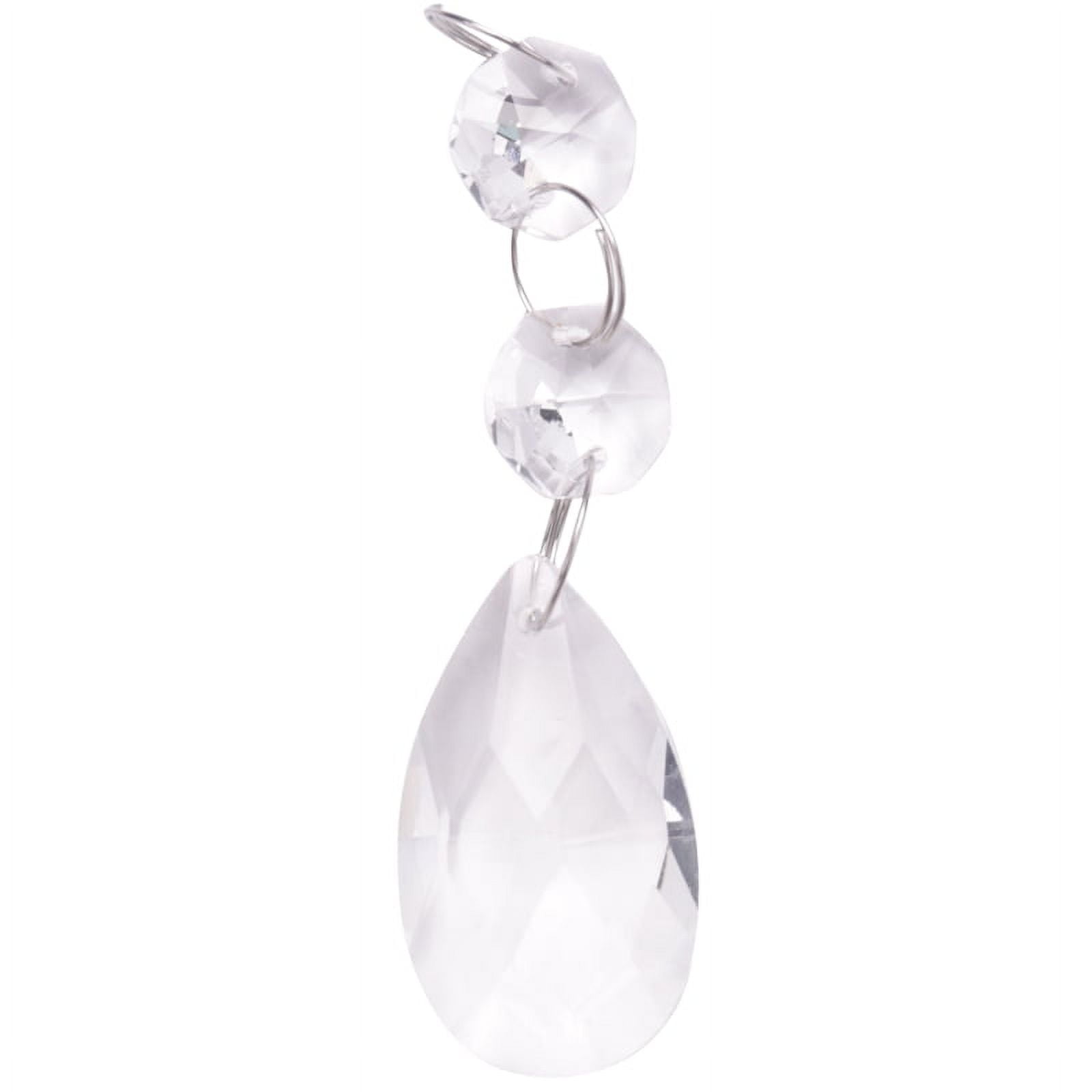 20Pcs Chandelier Crystals Teardrop Pendants Parts Beads(38Mm,Clear ...