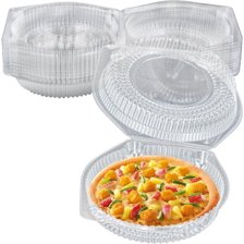GRZJOPP 5PCS Disposable Pie Carrier with Clear Lid 11" Plastic Serving ...