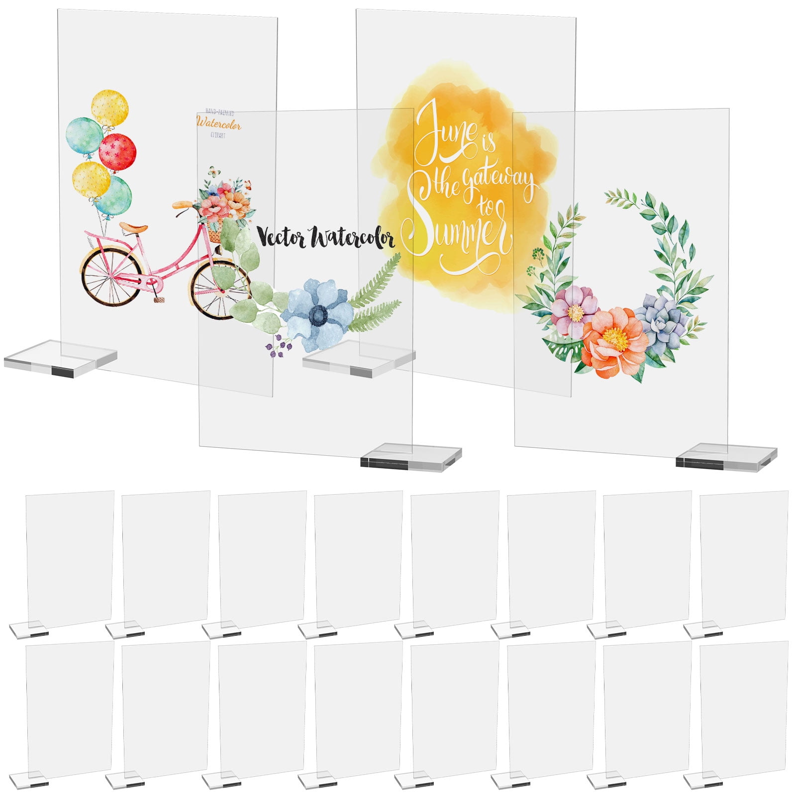 20Pcs Clear Blank Acrylic Sheets, Perfect for Table Number Signs, Party ...