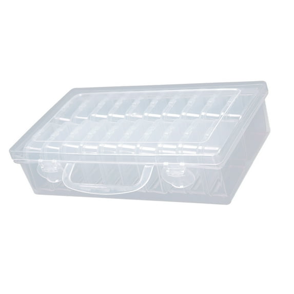 20Pcs Clear Craft Storage Box Set Sturdy Stackable Organizers Accessory ...