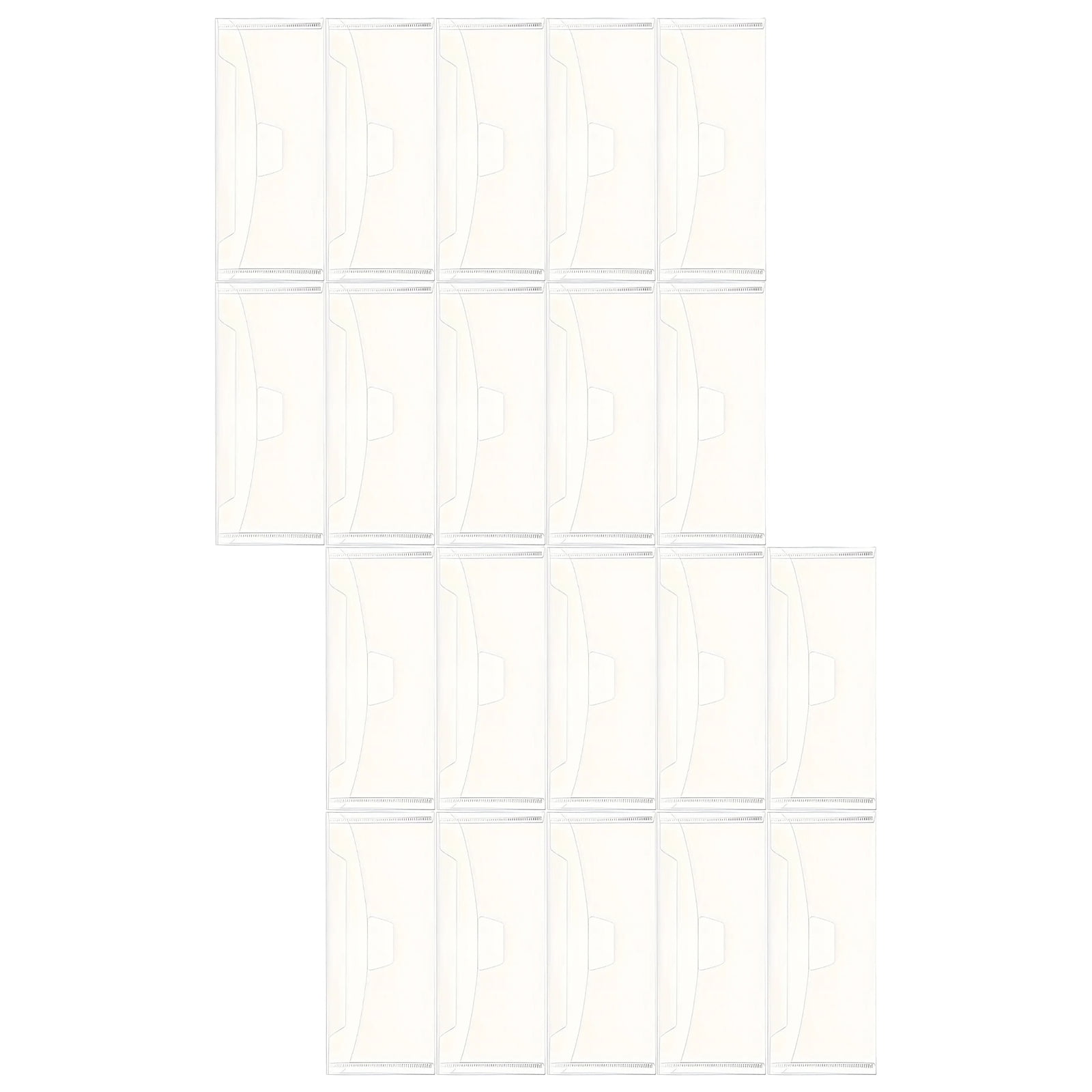 20Pcs Clear File Bag Document Envelope Water Resistant Clear Storage ...