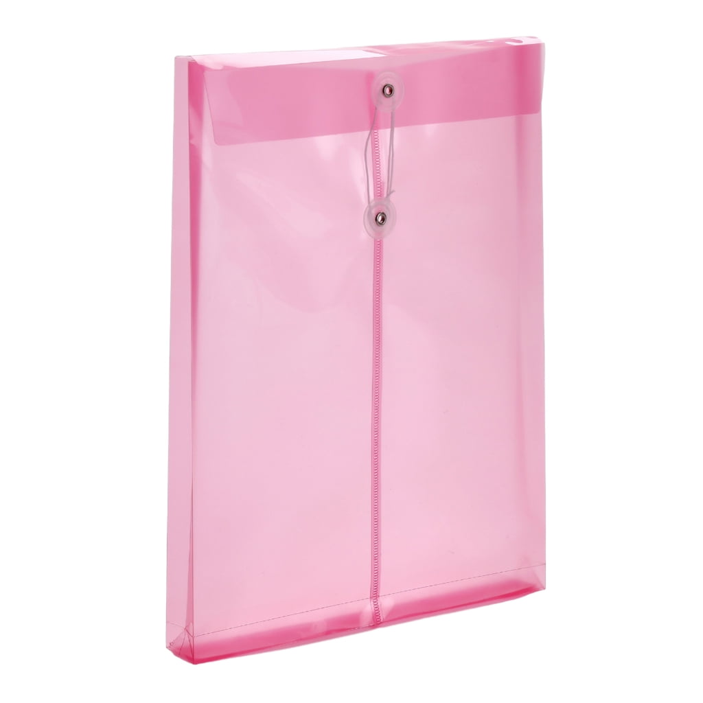 20Pcs Clear File Folder Letter Size File Bags String Closure File ...