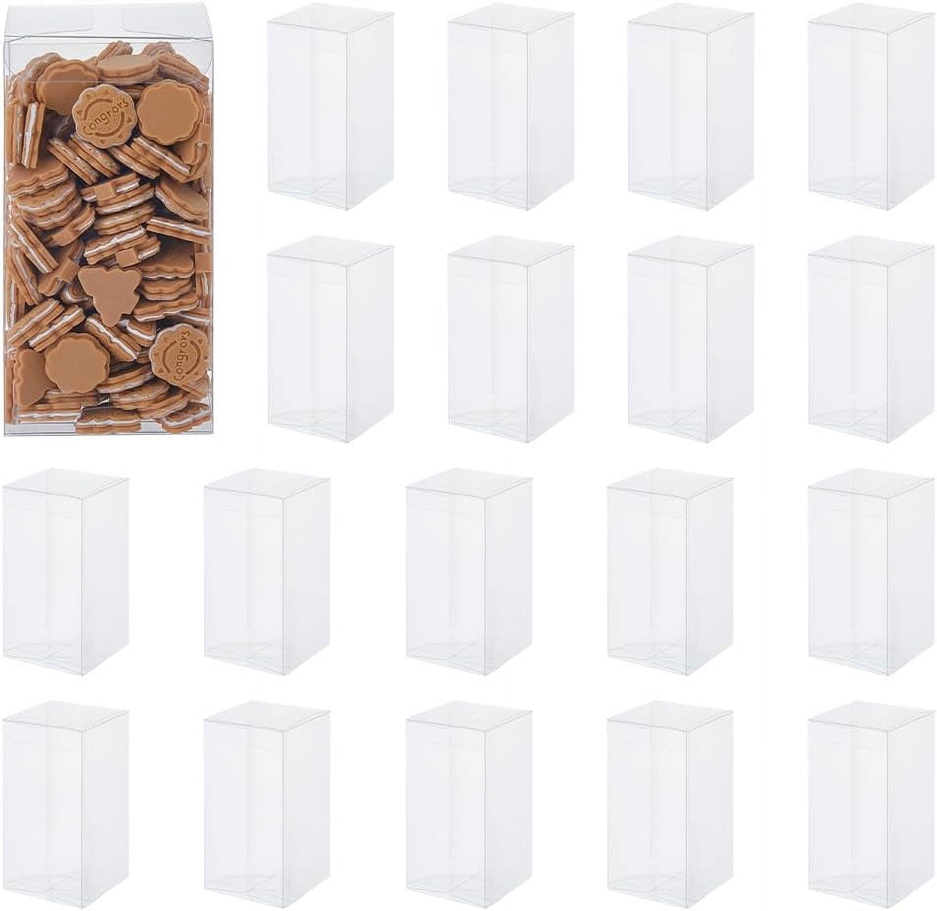 20Pcs Clear Gift Boxes 5.6x5.6x2.8inch Plastic PVC Gift Packaging Box ...