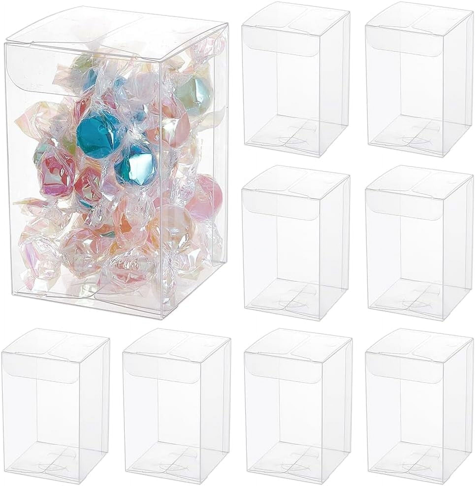 20Pcs Clear Gift Boxes with Film Rectangle Transparent PVC Favor Boxes ...
