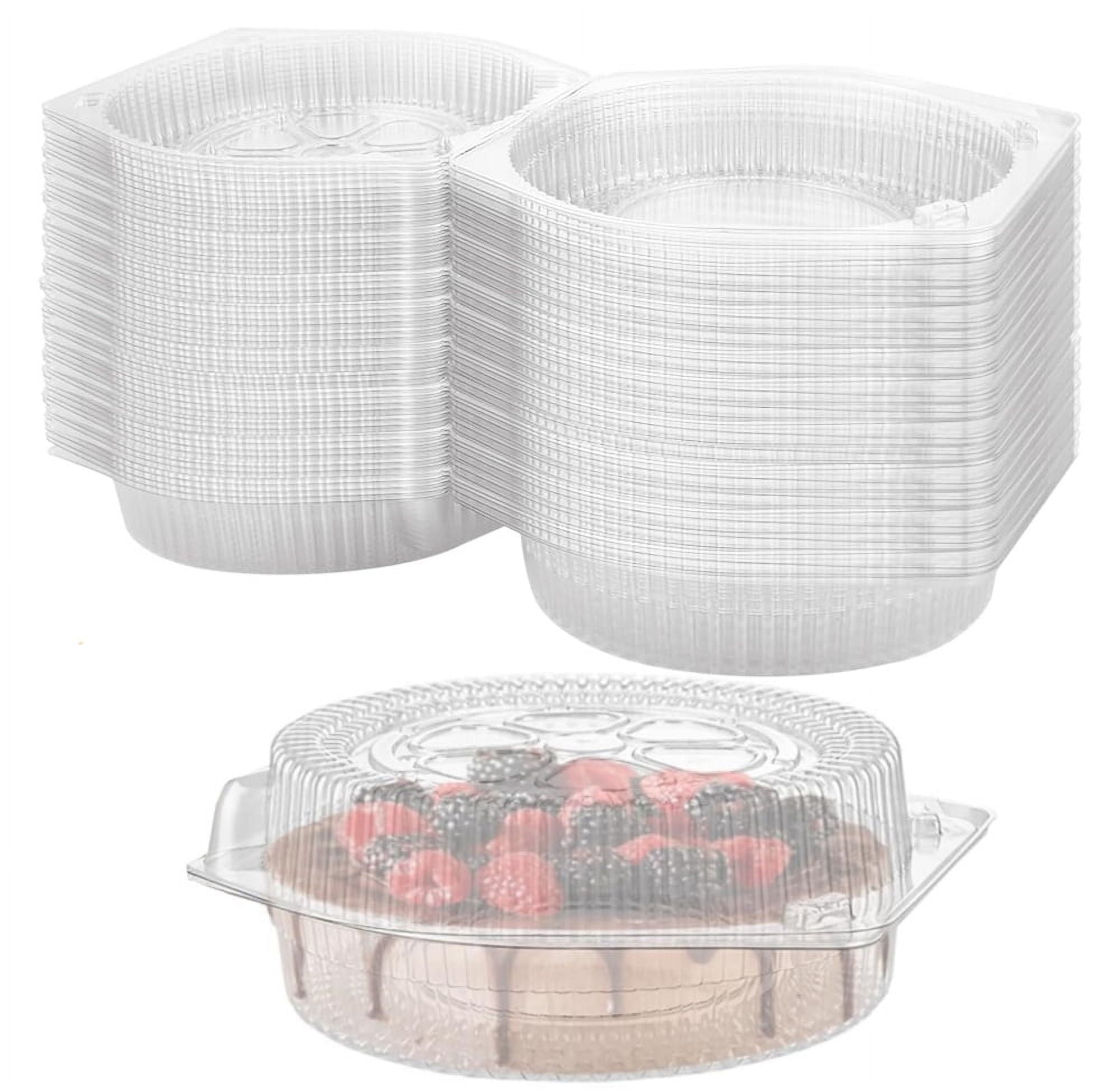 20Pcs Clear Plastic Pie Containers,Disposable Small Pizza Boxes,Round ...