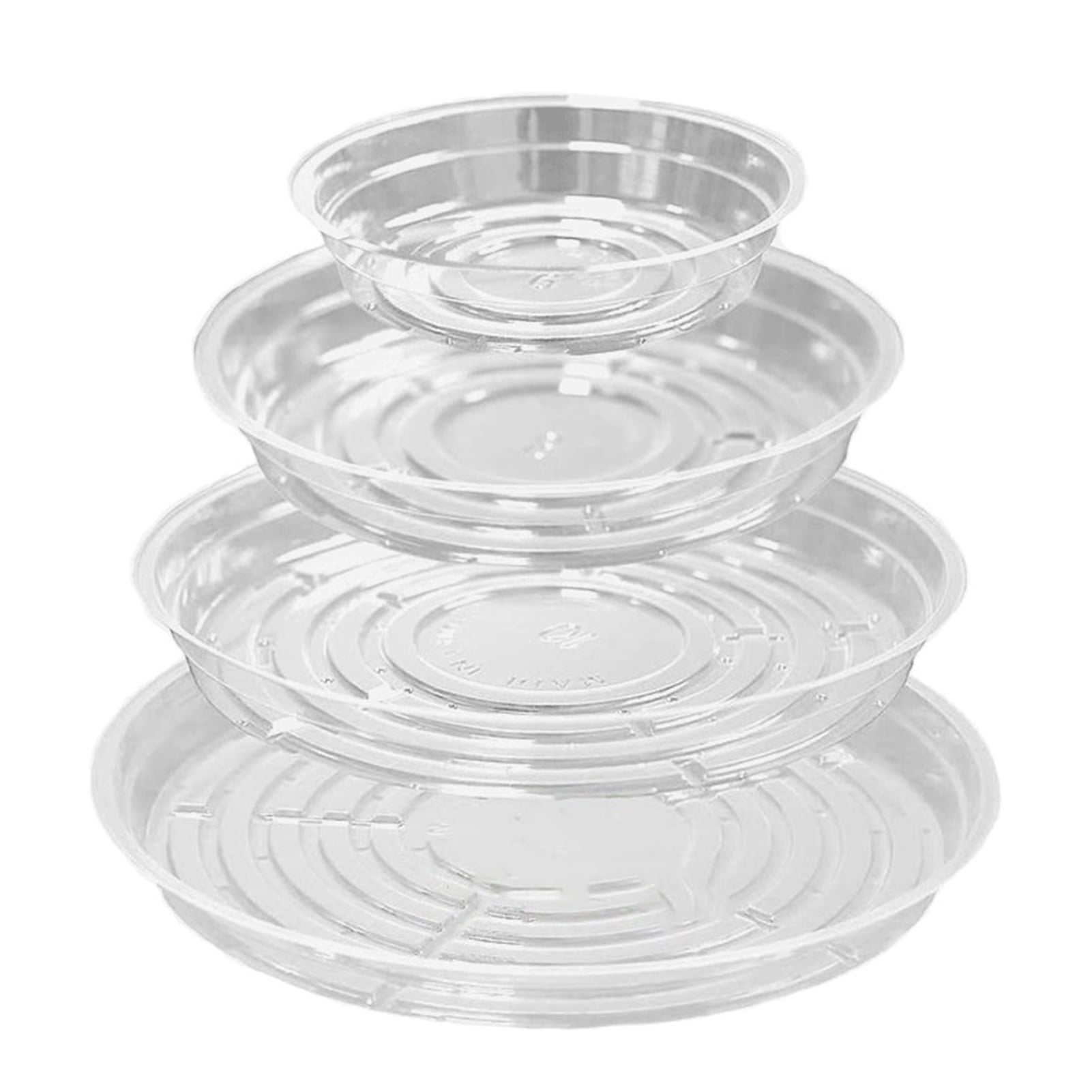 20Pcs Clear Plastic Plant Saucer Drip Trays, Plant Plate Dish, Plastic ...