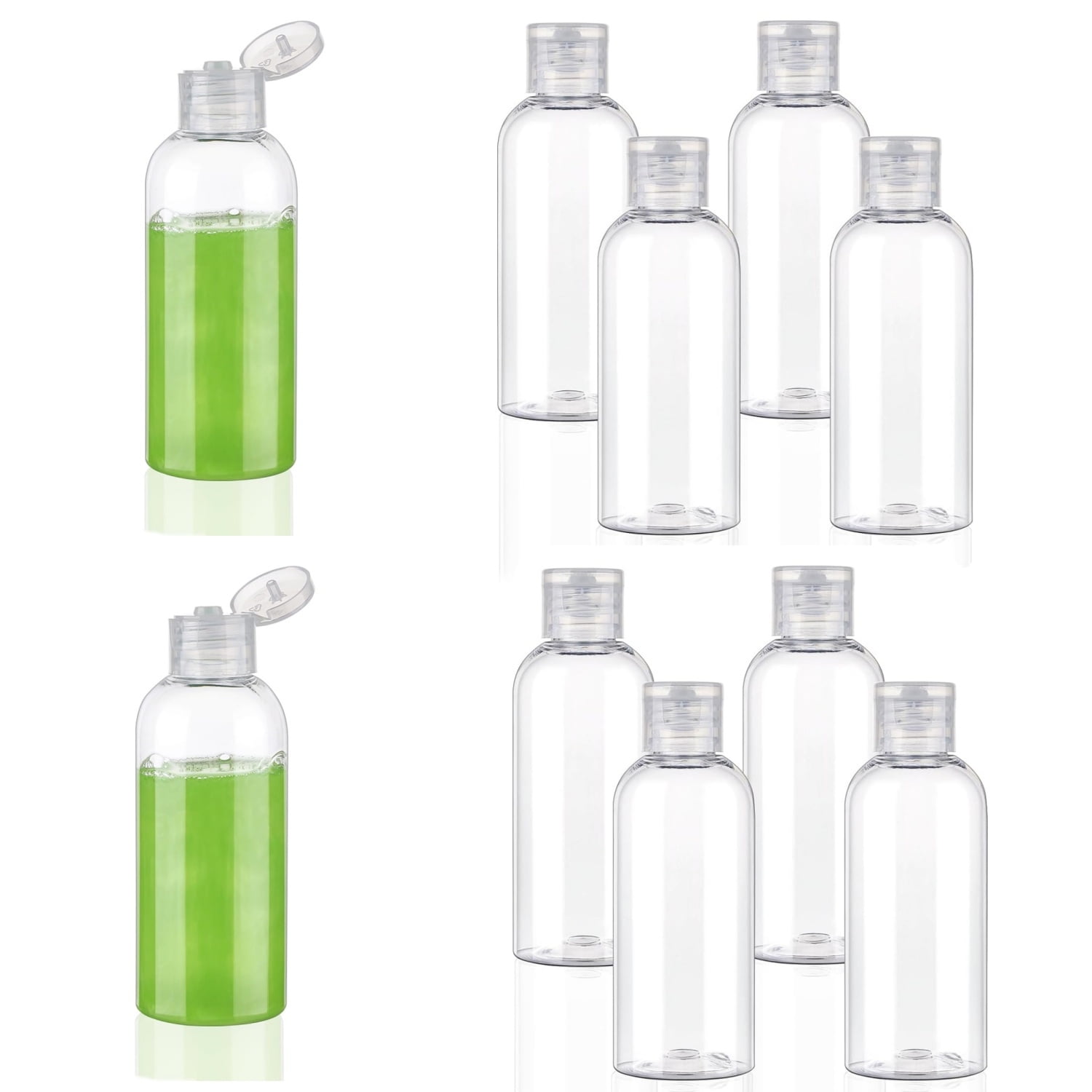 20Pcs Clear Plastic Refillable Lotion Bottles,100Ml Plastic Bottles ...