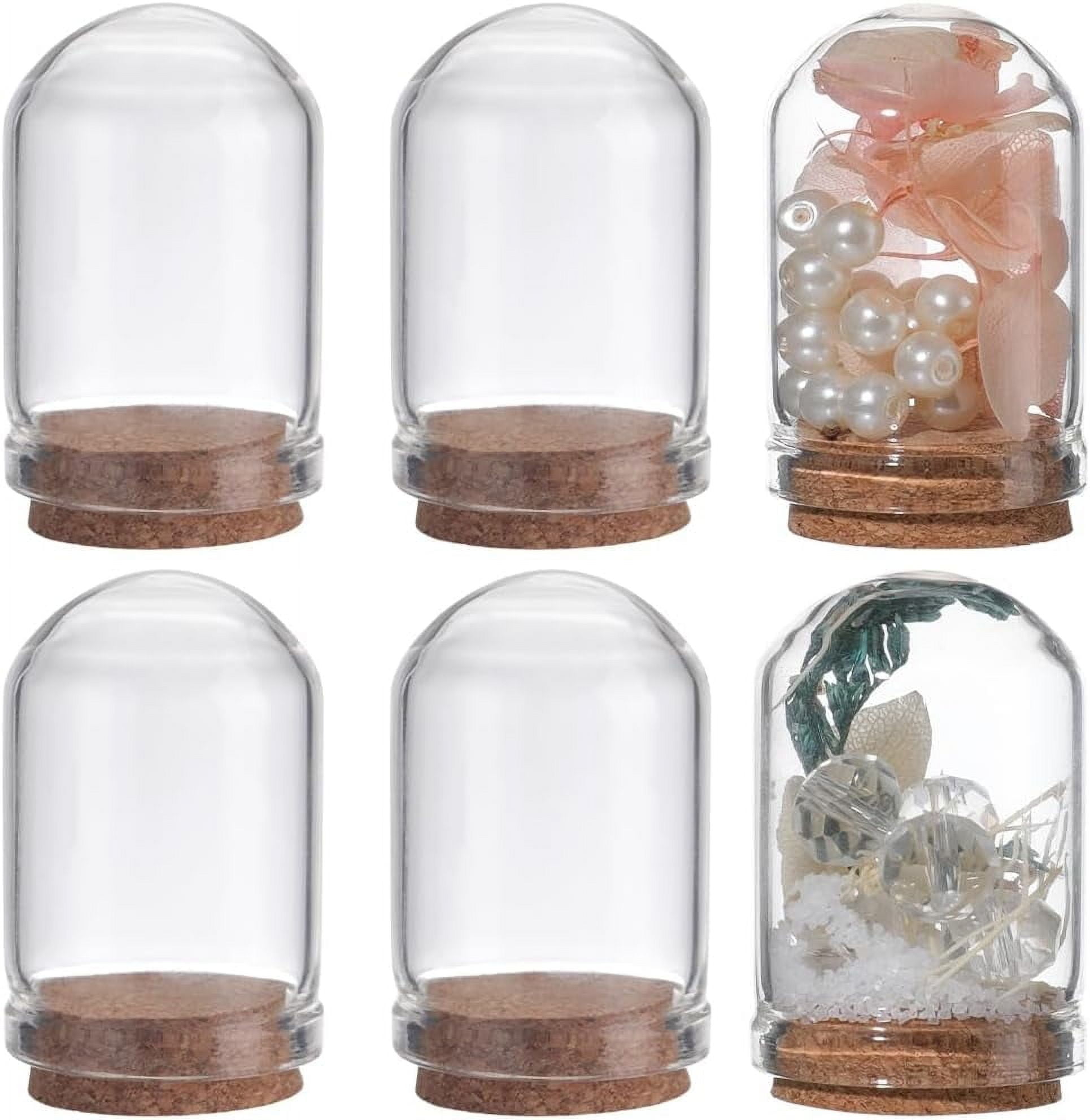 20Pcs Cloche Bell Jar 8mL Glass Display Dome with Cork Base 1.28Inch ...