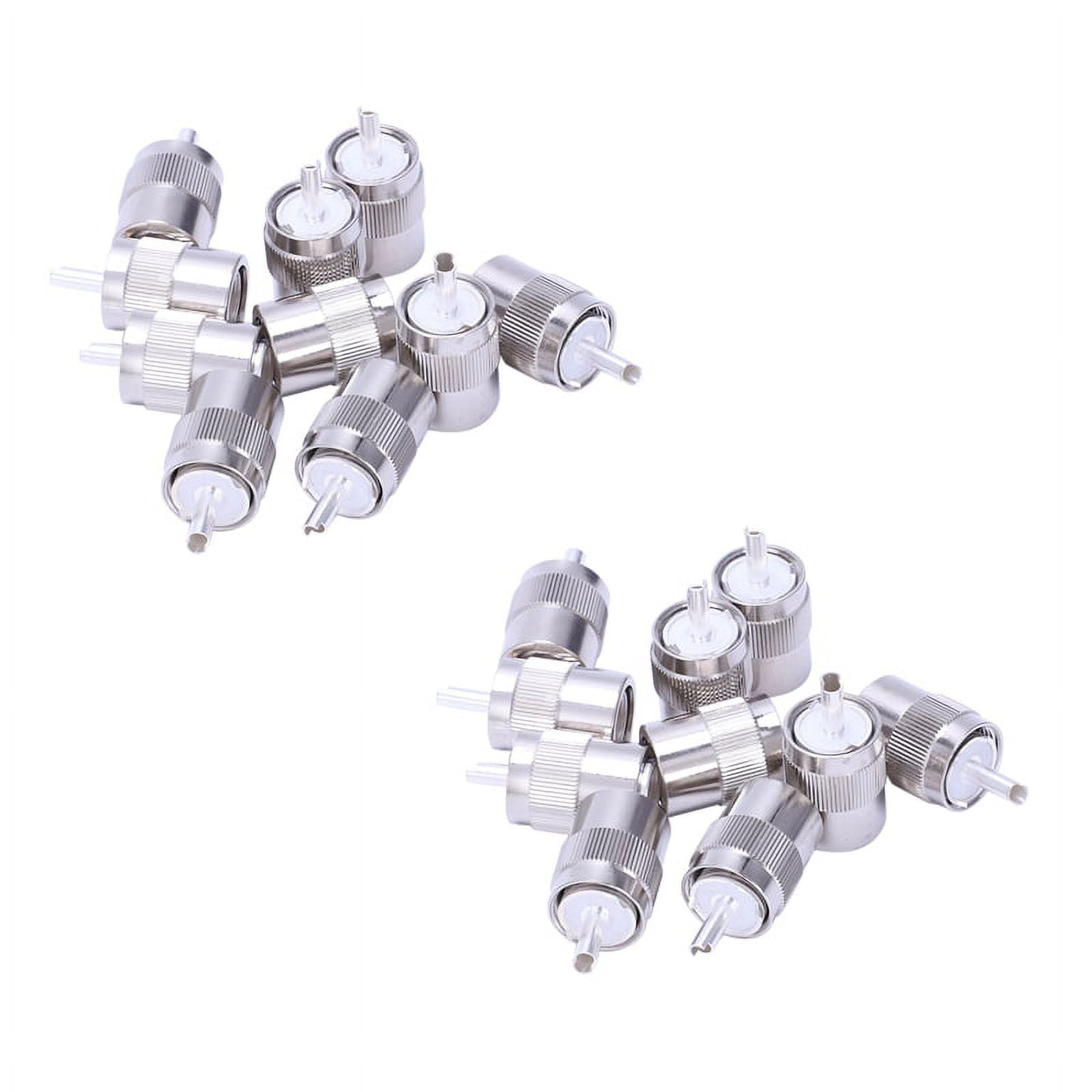 20Pcs Connector UHF Male PL259 Plug Solder RG8 RG213 LMR400 7D- Cable ...