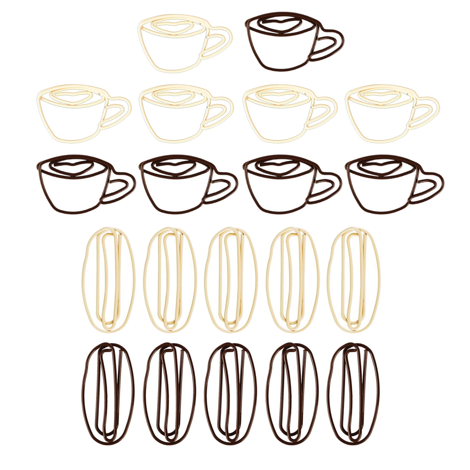 20Pcs Creative Shape Design Plastic Paper Clips Multicolor Office ...