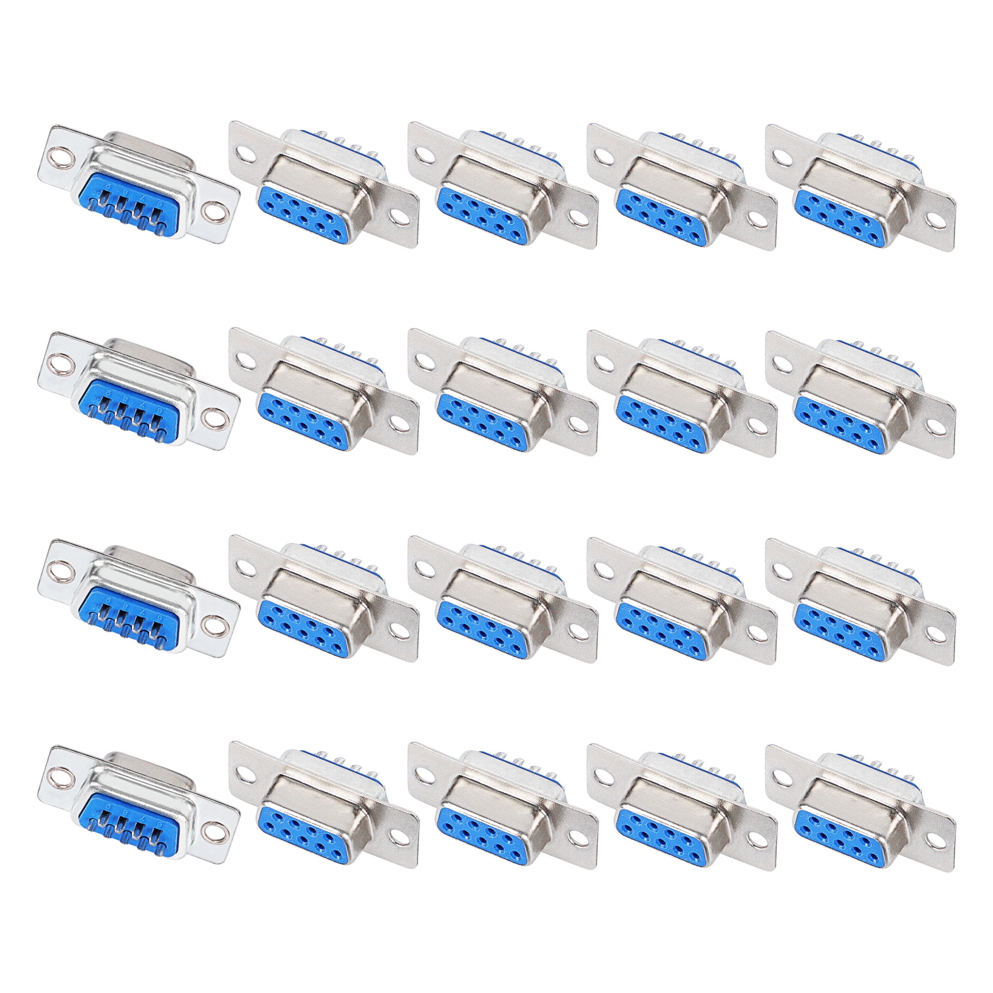 20Pcs DB9 Connector 9 Pins D-Sub Connector RS232 Serial Solder Type DB9 ...