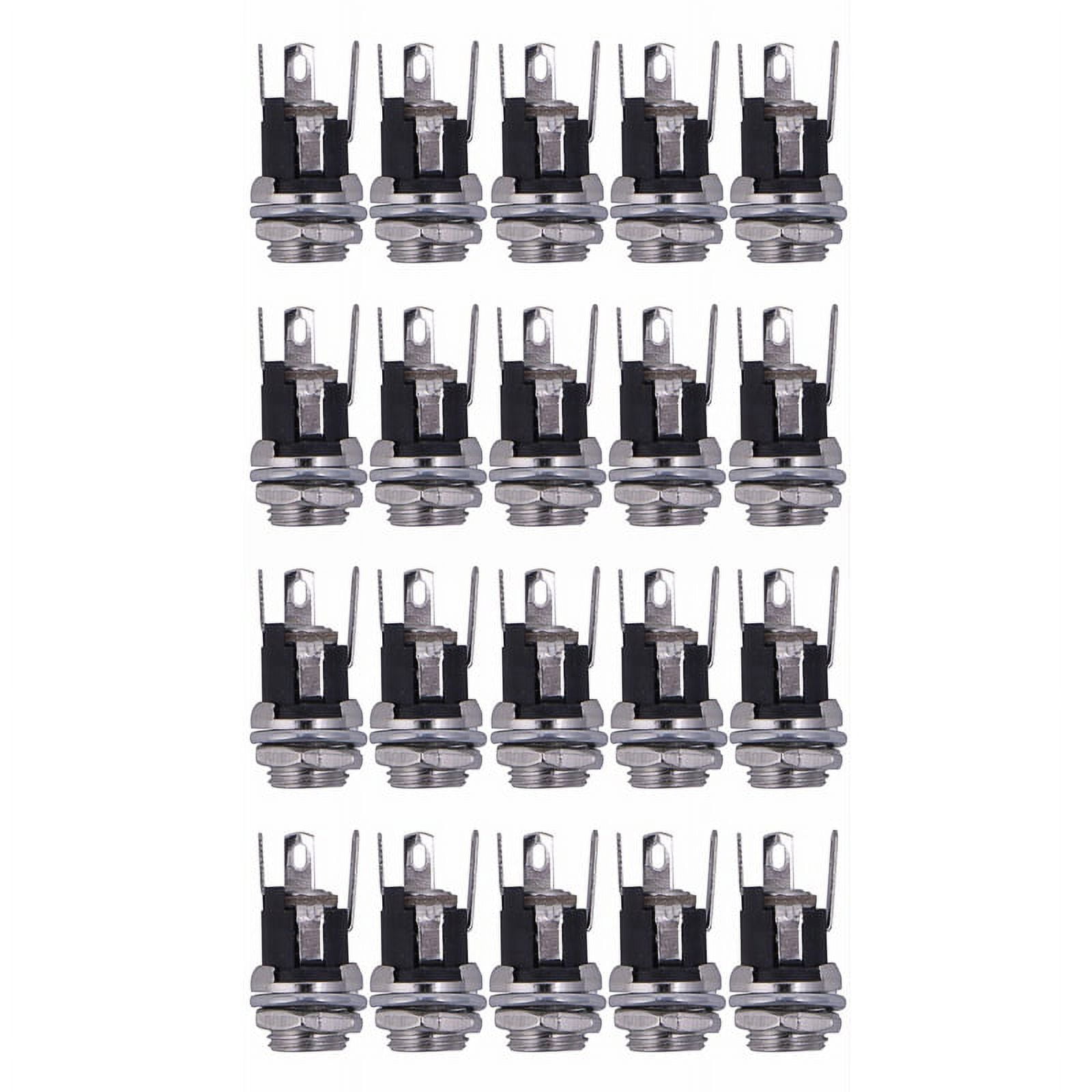 20Pcs DC Power Supply Socket Female Panel Mount Connector 5.5X2.1mm New ...