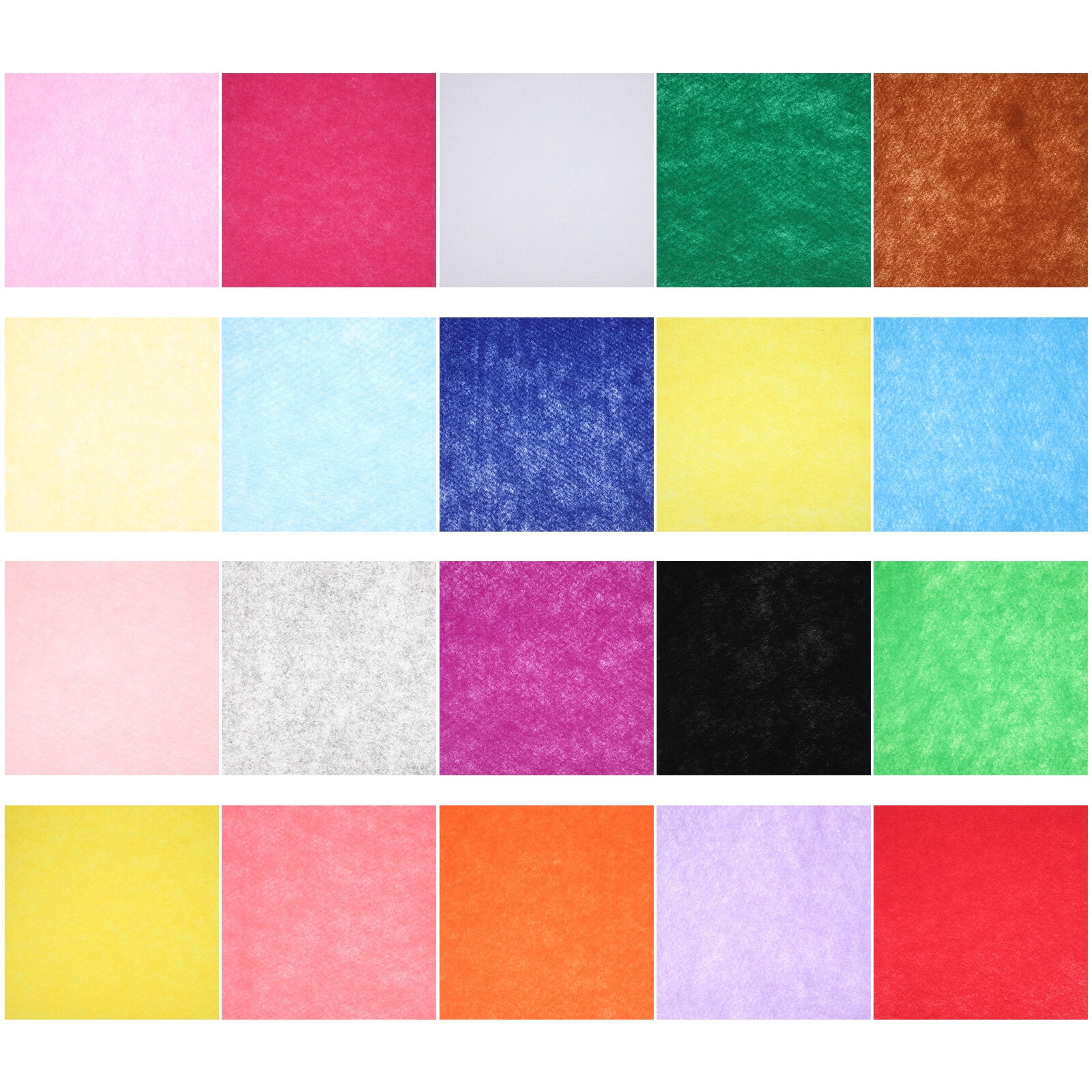 20Pcs DIY Felt Cloths Felt Nonwoven Fabric Sheets Kids DIY Craft Felt ...