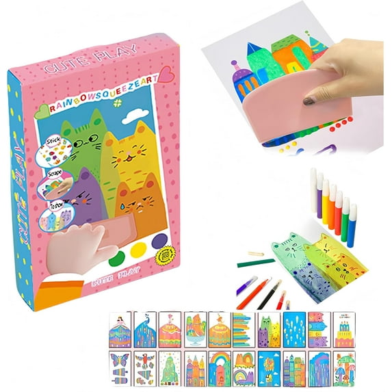 20Pcs DIY Rainbow Scratch Art, 2025 Upgraded Rainbow Scratch Art Paint ...