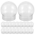 20Pcs DIY Snow Globe Water Globes Kit Clear Plastic Ball Shape Craft ...