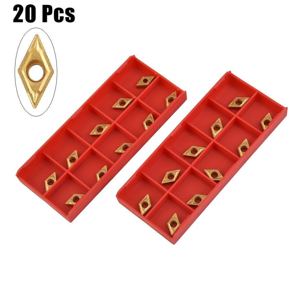 20Pcs Dcmt070204 Ybc251 Carbide Inserts For Lathe Turning Tool Holder Boring Bar - Walmart.com