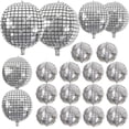20Pcs Disco Ball Balloons Different Sizes- 4D Large Disco Balloons 32 ...