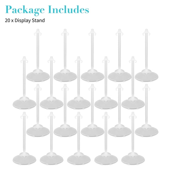 20Pcs Doll Stand Plastic Display Holder, Transparent Doll Stands for 11 ...