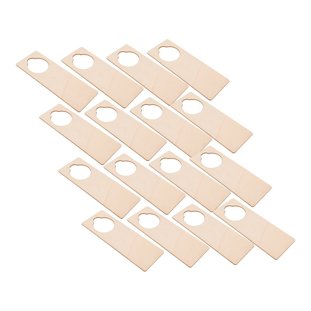 20Pcs Door Knob Sign Wood Blank Door Handle Sign Hanging Wooden Door ...