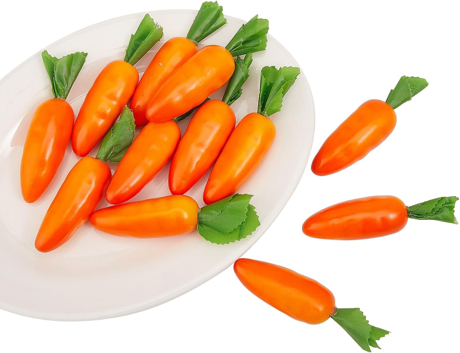20Pcs Easter Decor Carrots Realistic Fake Fruit Lifelike Carrots ...