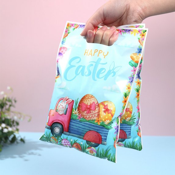 20Pcs Easter Gift Bags with Handles, Easter Treat Bags Cellophane Gift ...