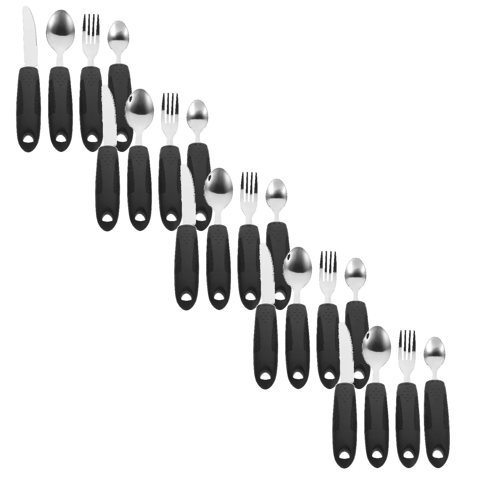 20Pcs Easy Grip Silverware,Set Utensils for Hand, Adaptive Utensil Set ...