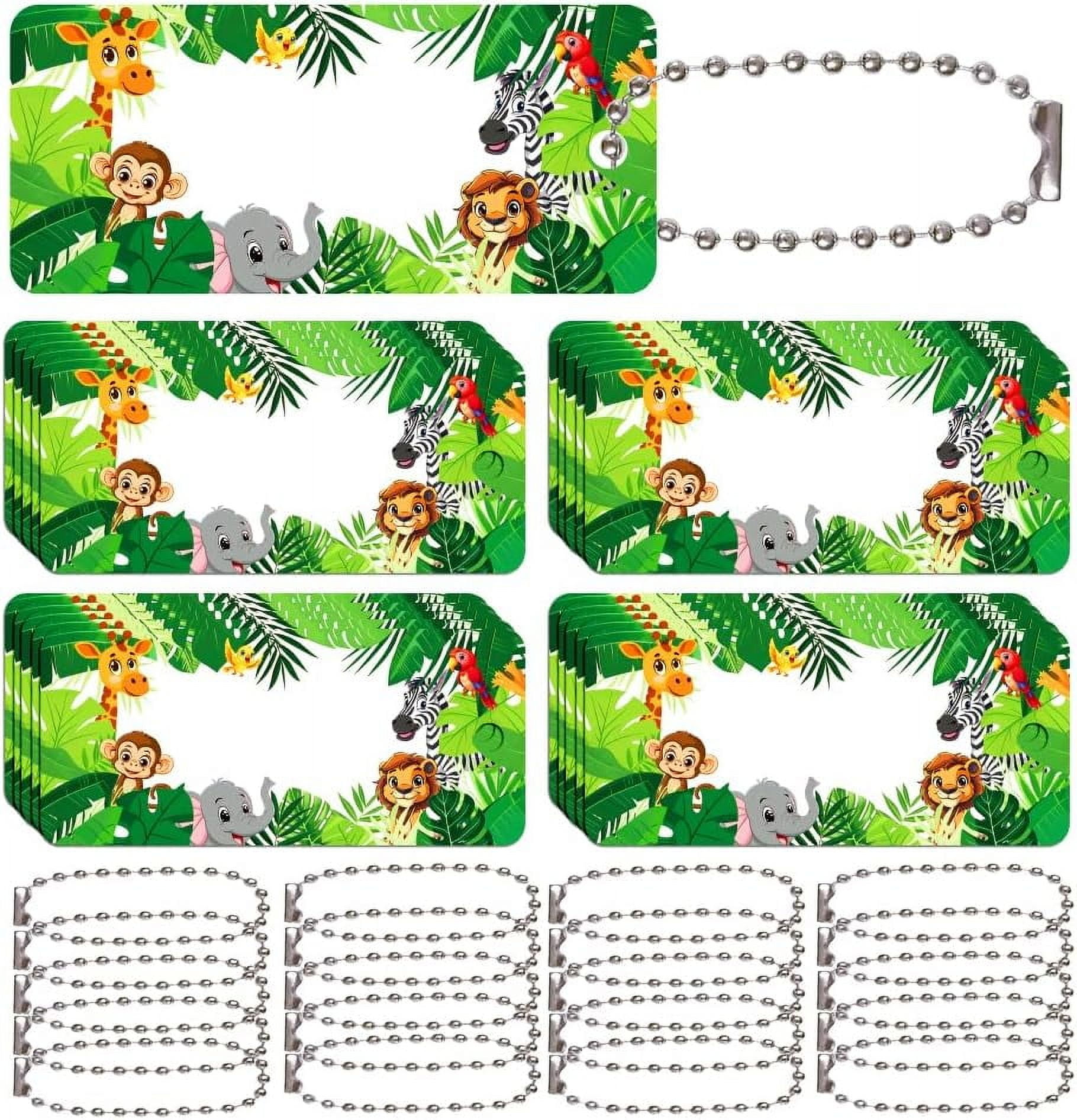 20Pcs Elephant Giraffe Write-on ID Bag Tags Label Animal Theme ...