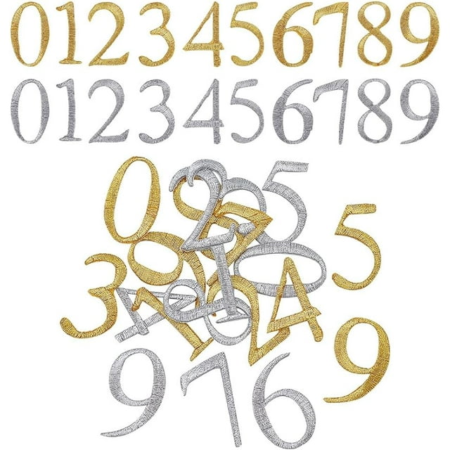 20Pcs Embroidery Number Patch Embroidery Lace Patch Desorative Sew on ...