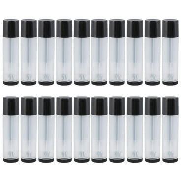 LotFancy 60Pcs Clear Empty Plastic Lip Balm Tubes Container, 5.5ml ...