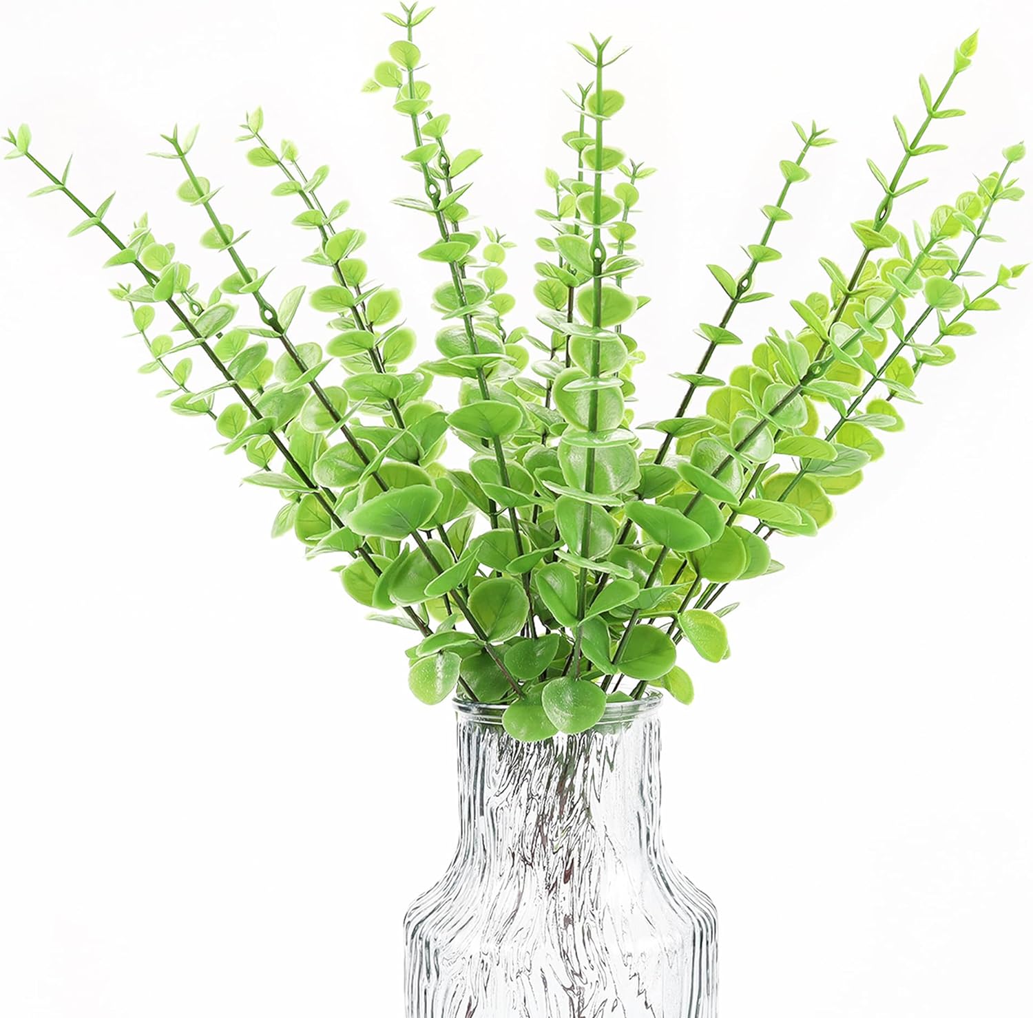 20Pcs Eucalyptus Stems Artificial Eucalyptus Leaves Stems 15" Faux ...