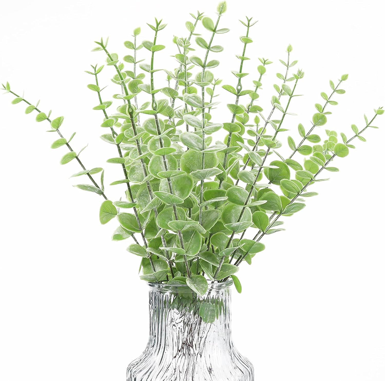 20Pcs Eucalyptus Stems Artificial Eucalyptus Leaves Stems 15" Faux ...