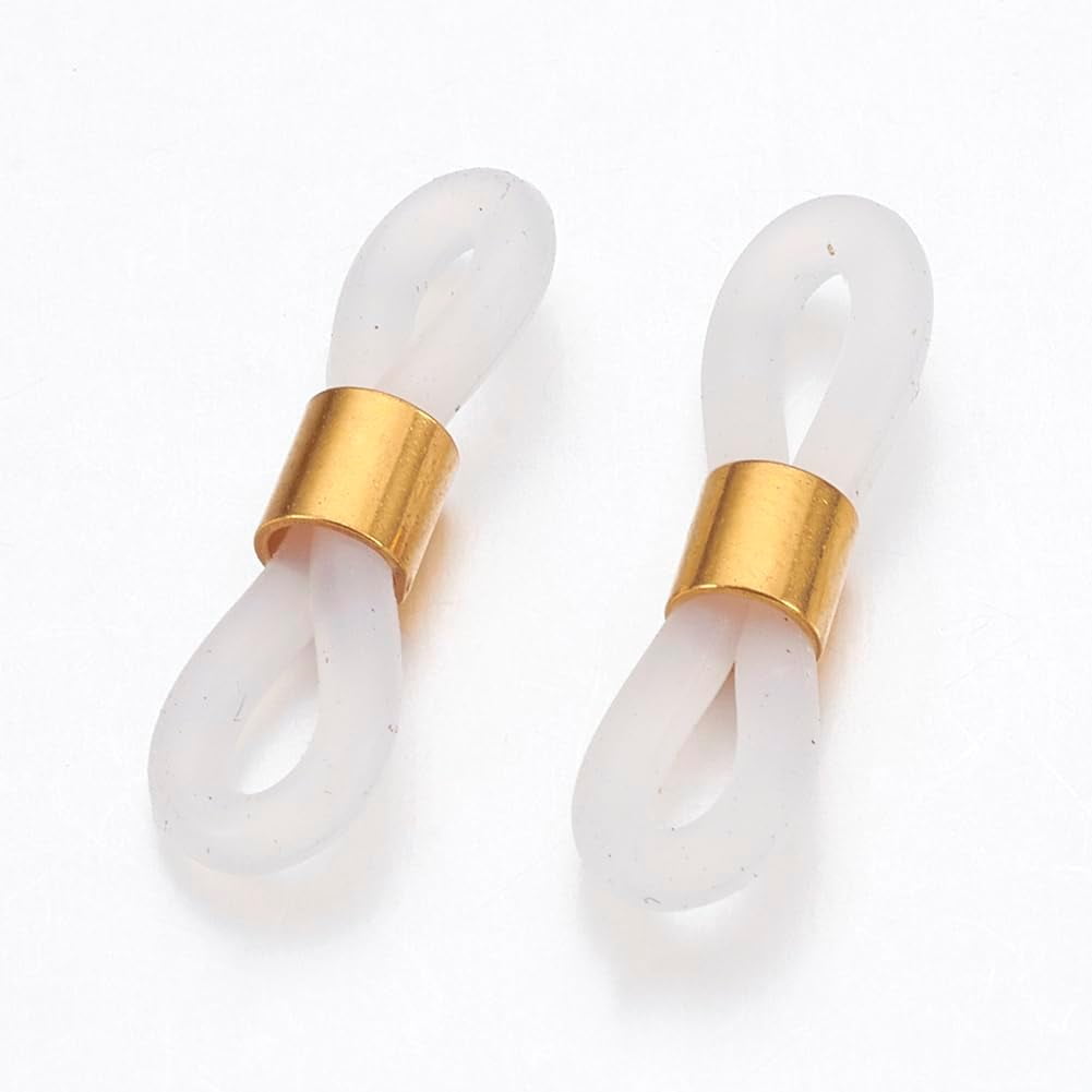 20Pcs Eyeglass Holders Glasses Loop Ends with Brass Findings Sunglasses ...