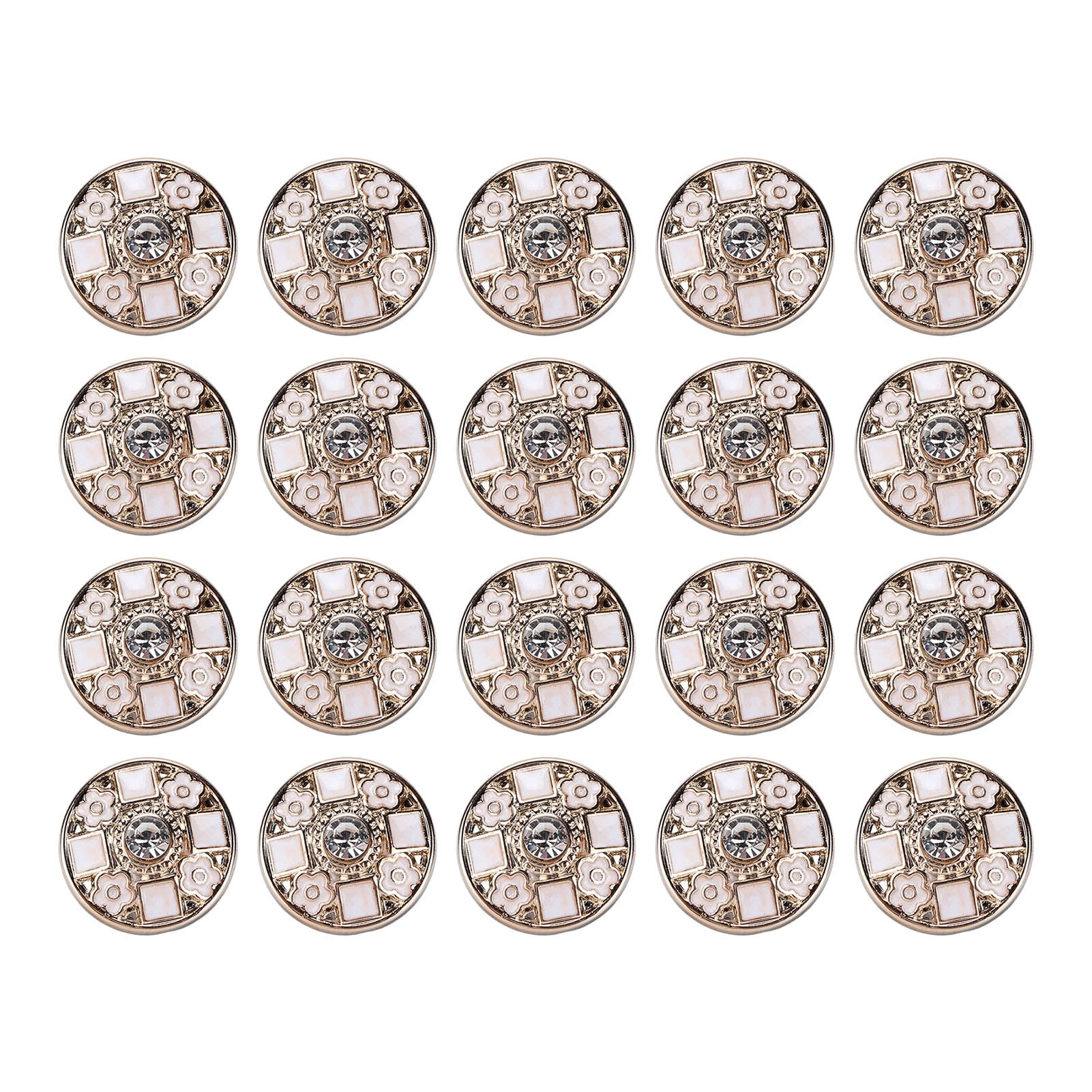 20Pcs Fancy Buttons 18mm Premium Metal Rustproof Sturdy Durable ...