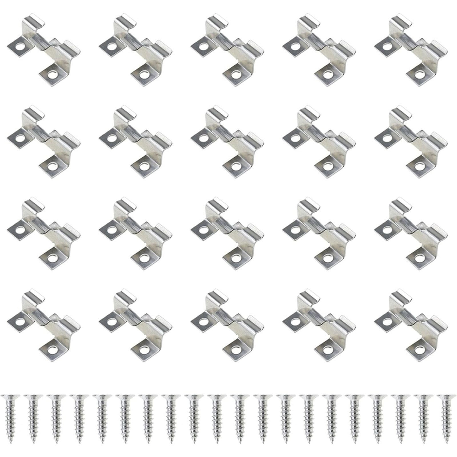 20Pcs Fastener Plate Clips 304 Stainless Steel for 10mm Wood Flooring ...