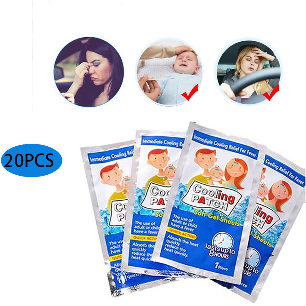 20Pcs Fever Cooling Pads Down Fever Ice Plaster Anti Hot Lower ...