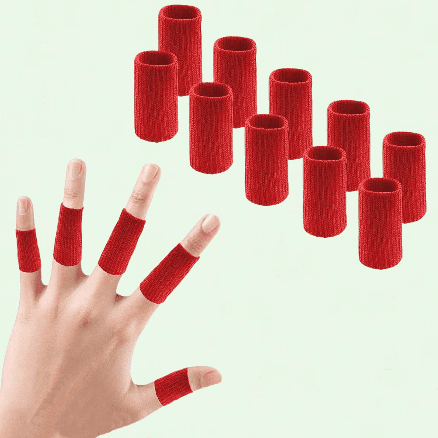 20Pcs Finger Compression Sleeves Support, Breathable Finger Sleeve ...