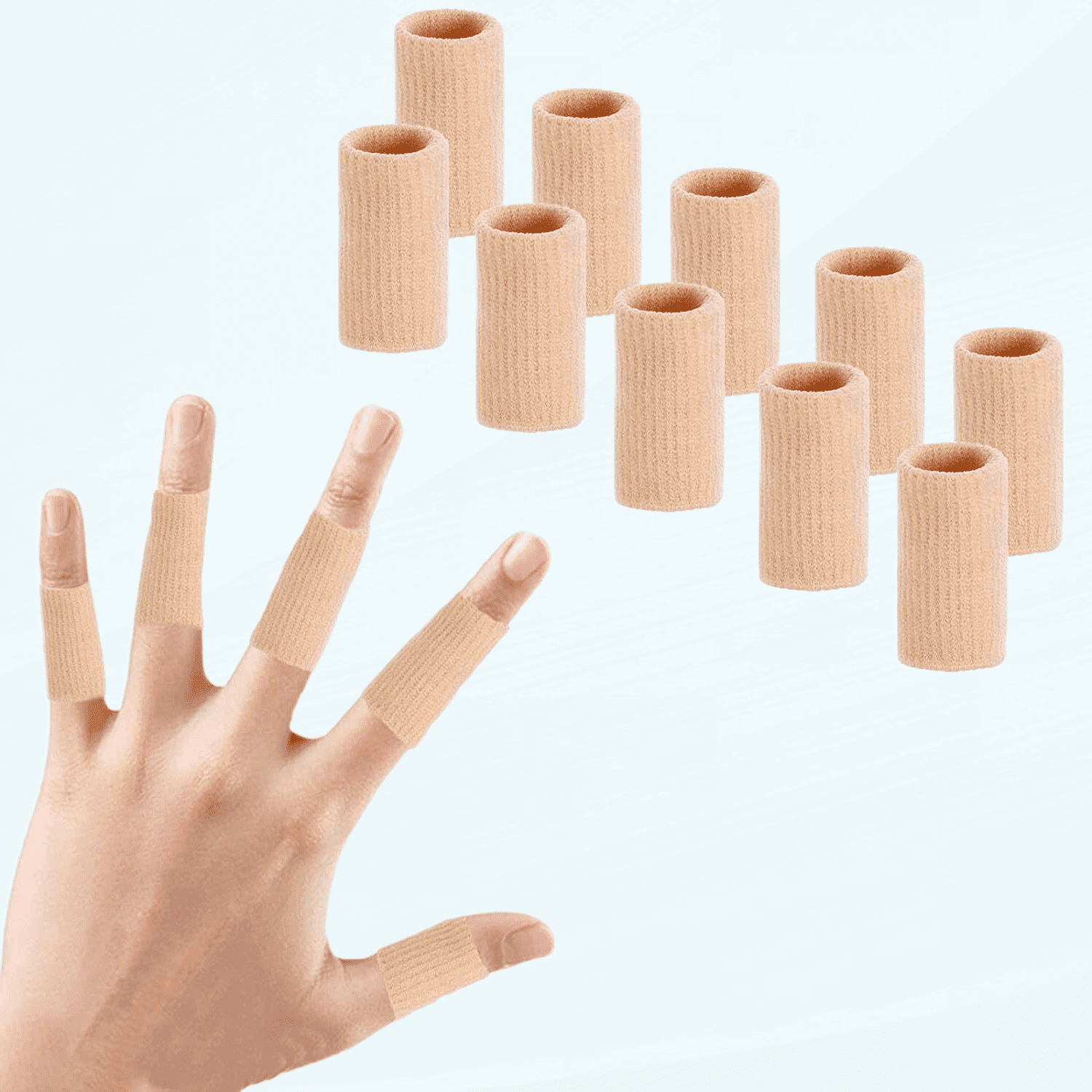 20Pcs Finger Compression Sleeves Support, Finger Sleeve Protectors Cots ...