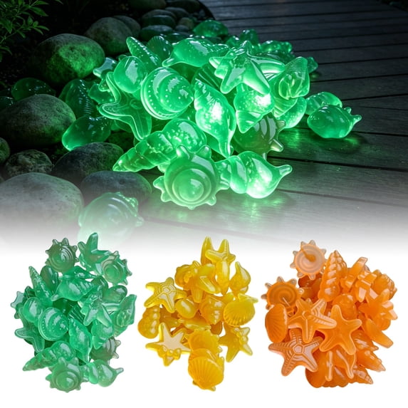 20Pcs Fish Tank Rocks Aquarium Rocks Glow in The Dark Pebbles Glowing ...
