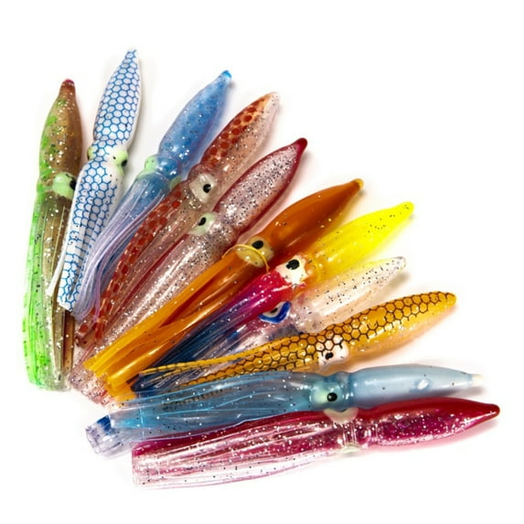20Pcs Fishing Squids Skirts Octopuses Lure Soft Fishing Baits Saltwater ...