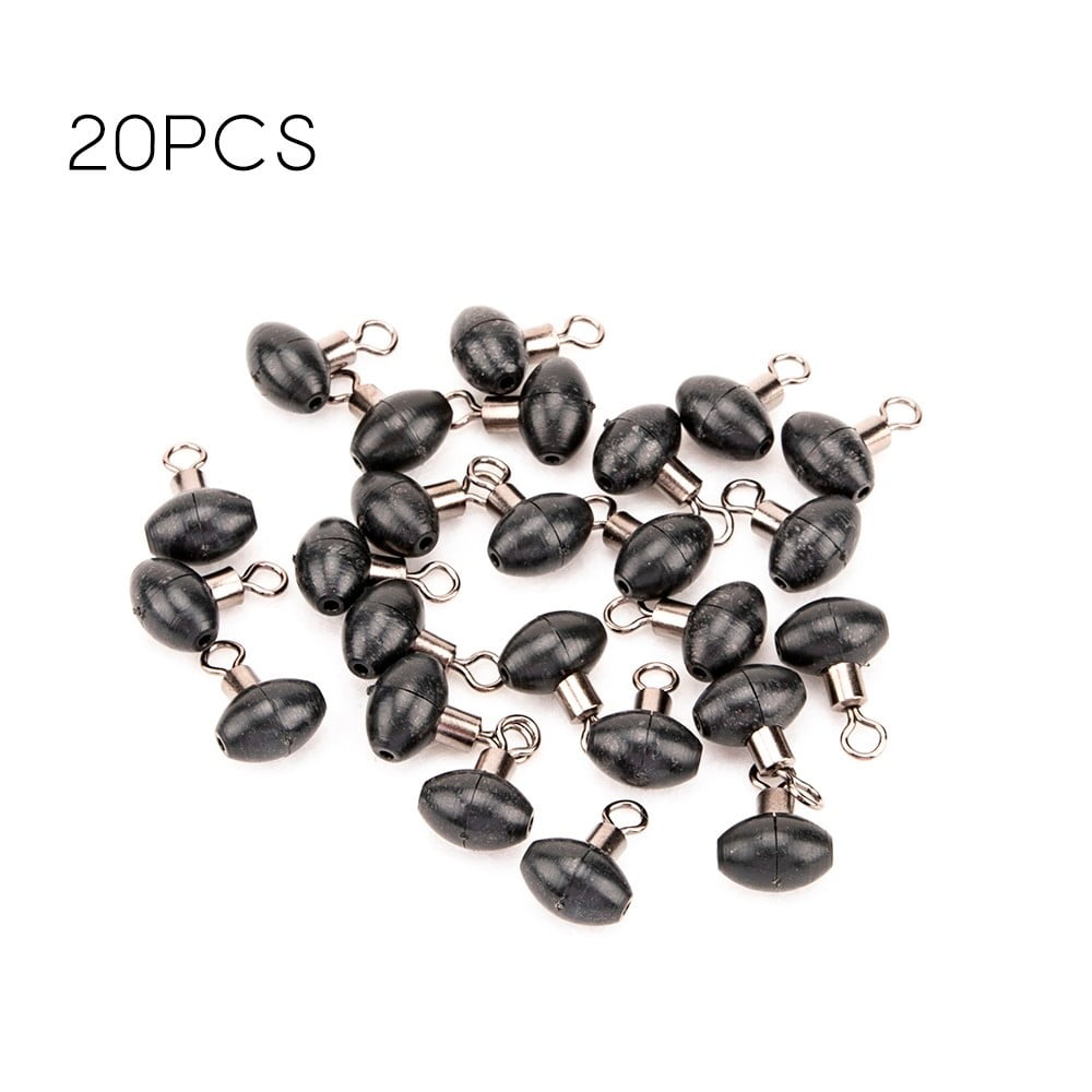 20Pcs Fishing Tackle Zip Rig Slider Pulley Beads Swivel Clip Line Rigs ...