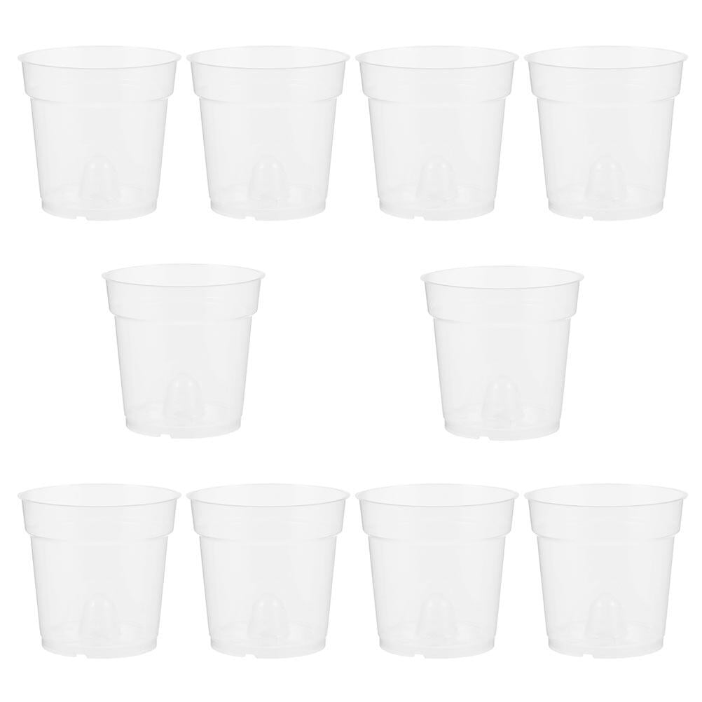 20Pcs Flower Pot Transparent Plant Pot Orchid Pot Plant Nursery Pots ...