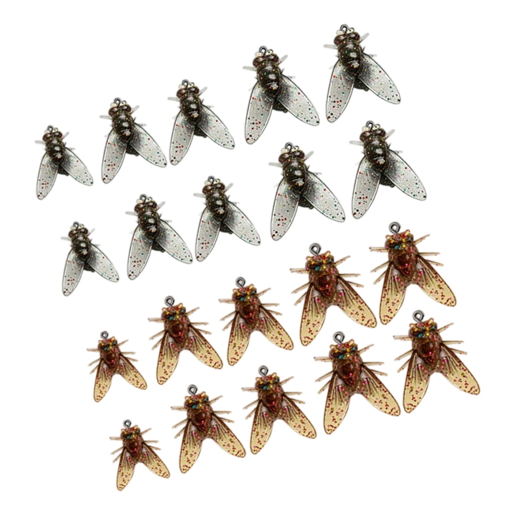 20Pcs Fly Fishing Baits Fly Hook Soft Baits Fly Fishing Lures with Hook ...