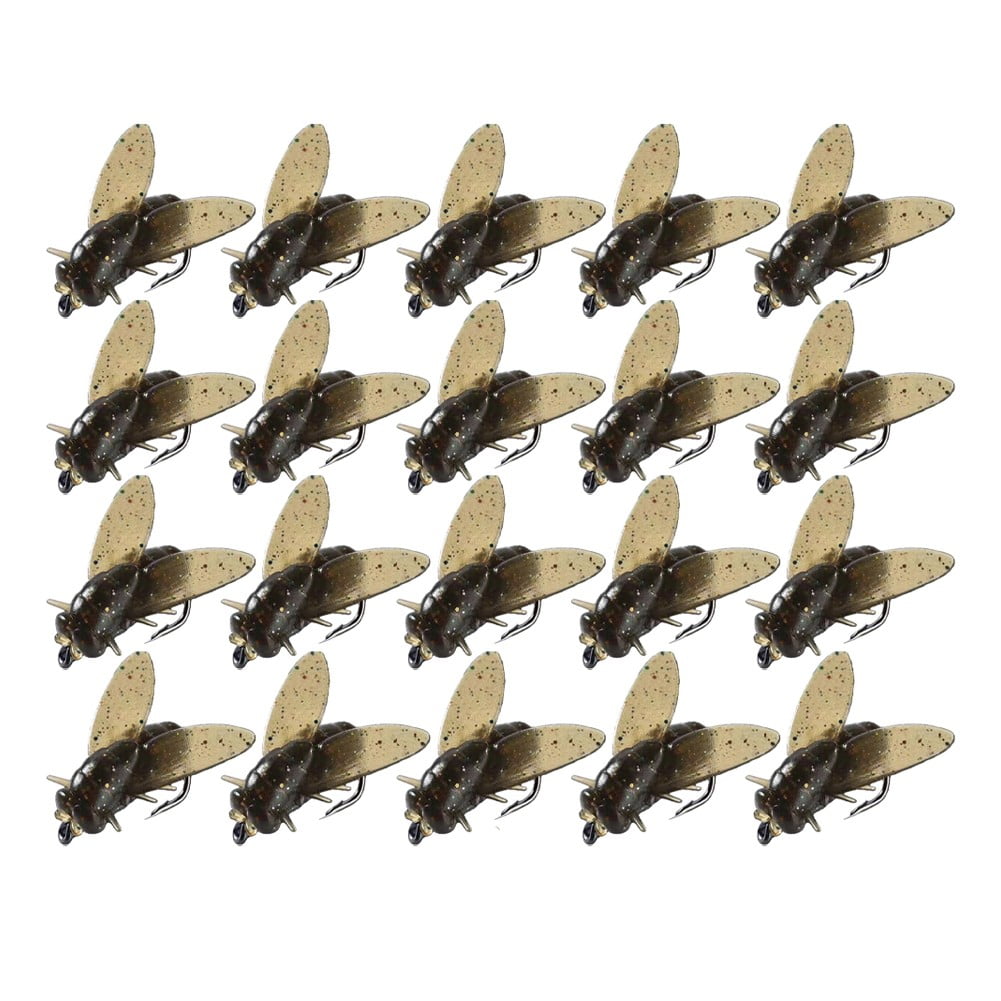 20Pcs Fly Fishing Fly Soft Bait Add Fish Attractant Fish Gear For ...