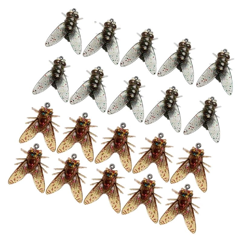 20Pcs Fly Spinner Swim Baits Fly Fishing Baits with Hook Trout Jigs ...