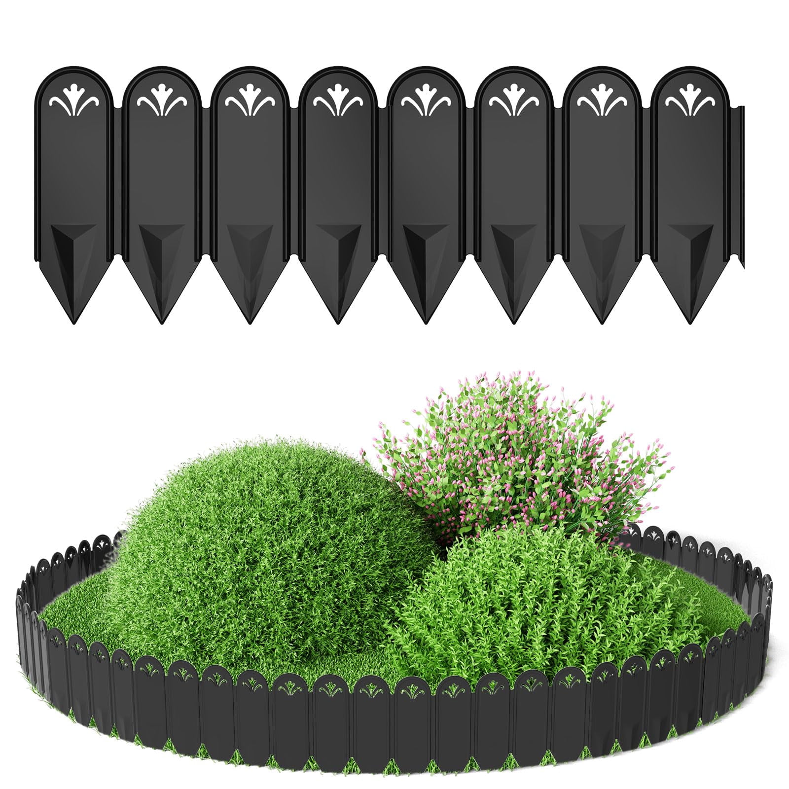 20Pcs Garden Edging Border, MMF7 6 X8 in Garden Edging Borders,13.45Ft ...