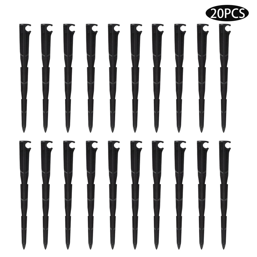 20Pcs Garden Ground Stakes Hose Bracket Fixed Stem Holder for Watering ...
